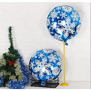 15 Pieces Snowflake Foil Balloons Winter Wonderland Party Decorations - Winter Theme Snowflake Balloons Set for Baby Shower Birthday Christmas Party Decoration