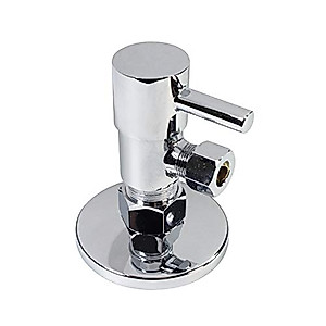 Westbrass D1838QRL-26 Freestanding Pedestal Sink Faucet Supply Line Risers with P-Trap, Flanges and 1/4-Turn Lever Handles, Polished Chrome