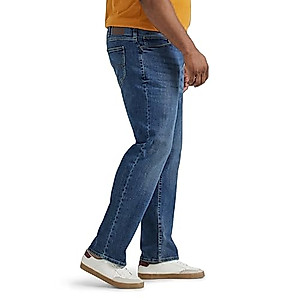 Lee Men's Big & Tall Extreme Motion Relaxed Straight Jean Maddox 44W x 30L