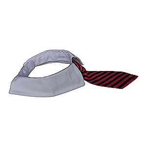 VEDEM Dog Necktie with Tuxedo Collar, Pet Adjustable Costumes Striped Neck Tie for Small Medium Large Dogs (X-Small, Red Black)