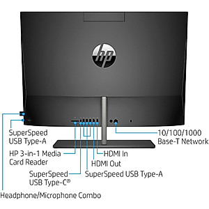 HP Pavilion 24 Desktop 1TB SSD 32GB RAM (Intel 10th gen Processor with Six cores and Turbo Boost to 4.30GHz, 32 GB RAM, 1 TB SSD, 24" Touchscreen FullHD, Win 10) PC Computer All-in-One