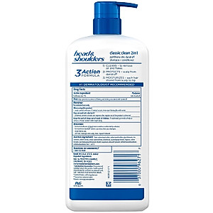 Head & Shoulders Classic Clean 2-in-1 Anti-dandruff Shampoo + Conditioner, 32.1 Fl Oz