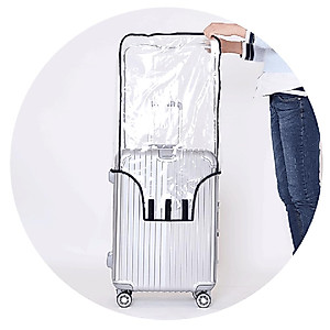 esowemsn 1PC PVC Luggage Protector 20inch Clear Suitcase Cover Protector Waterproof 20inch Transparent Travel Luggage Covers for Wheeled Suitcase Fits Most