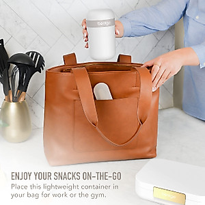 Bentgo® Modern Bento-Style Lunch Box Set With Reusable Snack Cup (White)