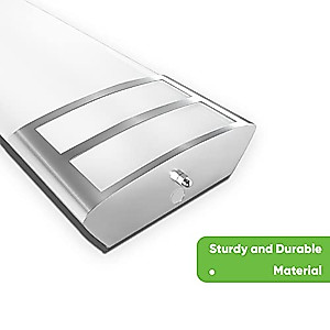 ANTLUX 4FT LED Flush Mount Puff Lights, 40W 4500LM Linear Light, 4000K Neutral White, 4 Foot Integrated LED Wraparound Ceiling Lighting Fixtures for Kitchen Laundry, Fluorescent Replacement, 4 Pack