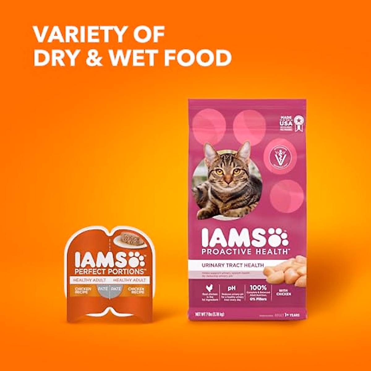 IAMS Proactive Health Adult Urinary Tract Healthy Dry Cat Food with Chicken, 22 lb. Bag