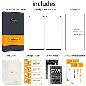 【2-PACK】Coolpow Designed for Samsung Galaxy Note 8 Screen Protector, Case Friendly, Anti-Bubble,3D Curved,Full Screen Coverage,9H Hardness,HD Clear, Samsung Note 8 Screen Protector Tempered Glass Film