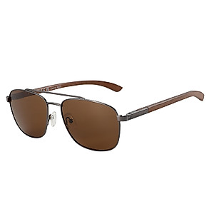 ZENOTTIC Aviator Wood Polarized Sunglasses for Men 100% UV Protection Fishing Driving Golf