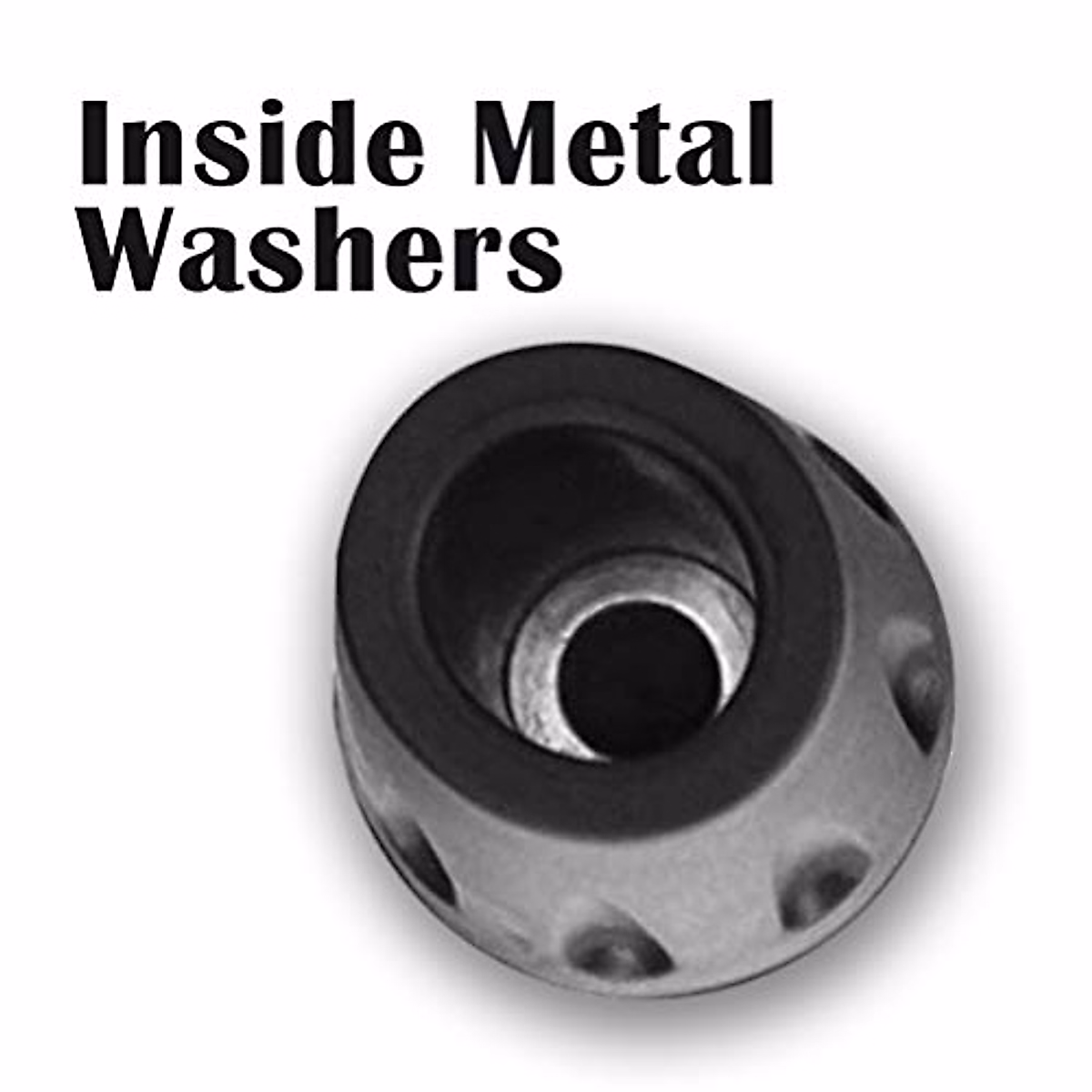 Ruzzut Black Rubber Diamond Trekking Pole Tip Protectors, Hiking Pole Replacement Tips for Trekking Poles, Fits Most Standard Hiking Poles - Shock Absorbing, Adds Grip and Traction (9 PCS Bullet Tips)