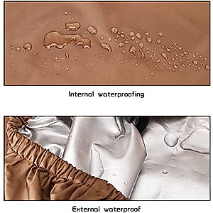 Chiminea Covers Waterproof, Protective Fire Pit Heater Cover, Chiminea Caps, Outdoor Patio Chiminea Covers, Durable Cover for Clay Chiminea , Brown (M:12"X28"X48")