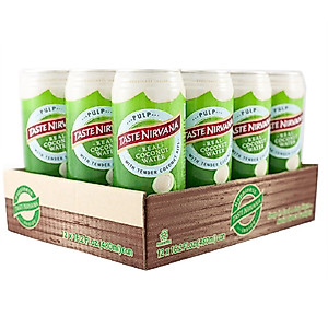 Taste Nirvana Real Coconut Water, Coco Pulp with Tender Coconut Bits, 16.2 Fl Oz (Pack of 12)
