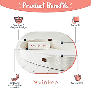 Premium Baby Changing Basket – Portable Changing Table Topper for Dresser – Baby Basket Changing Pad with Waterproof Covers and Bag – Boho Nursery Decor Moses Basket – Diaper Changing Station