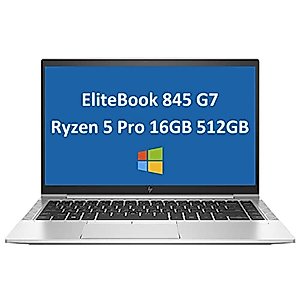 HP EliteBook 845 G7 840 Series 14" IPS FHD (Ryzen 5 Pro 4650U, 16GB RAM, 512GB PCIe SSD, AMD 6-Core (Beat i7-1165G7)) Business Laptop w/ WiFi + Webcam + Briefcase, Windows 10 Pro / Win 11 Pro