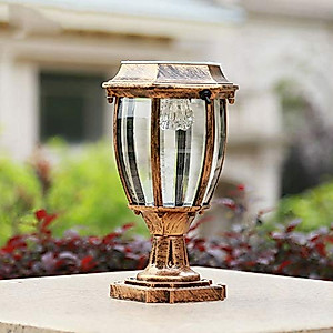 CDQYA Outdoor Pillar Lamp European Villa Wall Light Waterproof Home Garden Courtyard Light LED Street Garden Villa Lamp