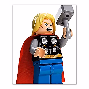 Lego Mini Figure Prints - Set of 6 (8x10) Poster Photos - Captain America Hulk Iron Man Spiderman Thor