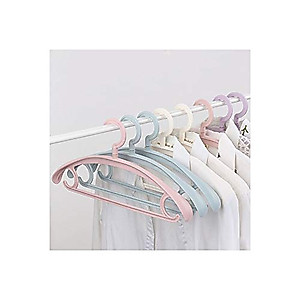 Plastic Clothes Hanger, Extra Thick Plastic Wide Shoulder Adult 360 Degrees Rotate Slip Resistant Standard Clothing Hanger Ideal for Everyday Use Beige 20 Pack