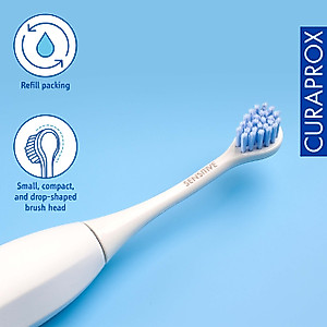 Curaprox Sensitive Electric Toothbrush Replacement Heads for Electric Toothbrush (2 Pack)