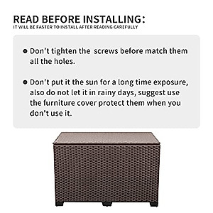 Valita Outdoor Wicker Storage Box, Big Size,Resin Brown Rattan Deck Bin with Lid, 150 Gallon,Water-resistant Liner Container for Patio Gardening Tools, Cushions, Pool Accessory,Pillows