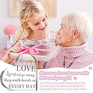 Acrylic Sympathy Gift Loss Gifts Bereavement Acrylic Heart Memorial Gift Sympathy Table Decorations Sympathy Condolence Gift for Loss of Loved One Table Centerpieces Remembrance (6 x 6 x 0.6 Inch)