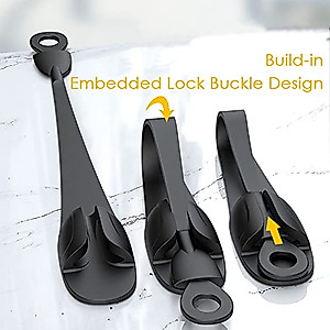 5 Pack Cord Organizer for Kitchen Appliances, Wire Tiday Wrapper Around for Cable Management, Appliance Cord Wrap for Stand Mixers Coffee Maker Pressure Cooker Blender and Fryer, Computer (Black)