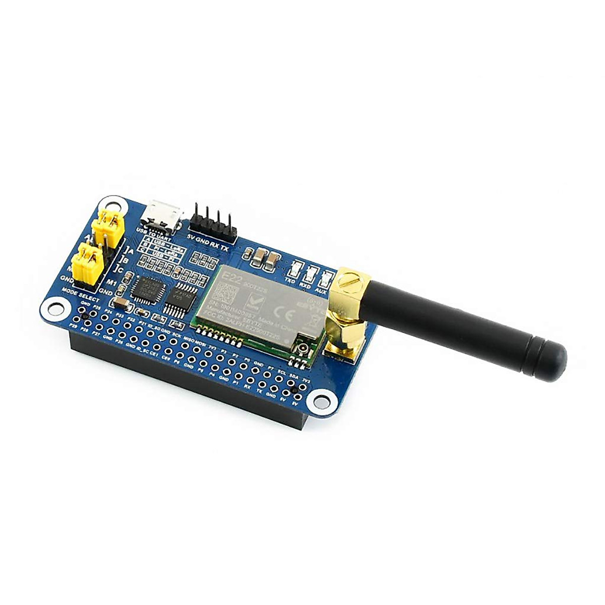 Coolwell Waveshare SX1262 LoRa HAT for Raspberry Pi/Arduino/STM32 Spread Spectrum Modulationup to 81 Available Signal Channel 915MHz Frequency Band Data Transmission up to 5km