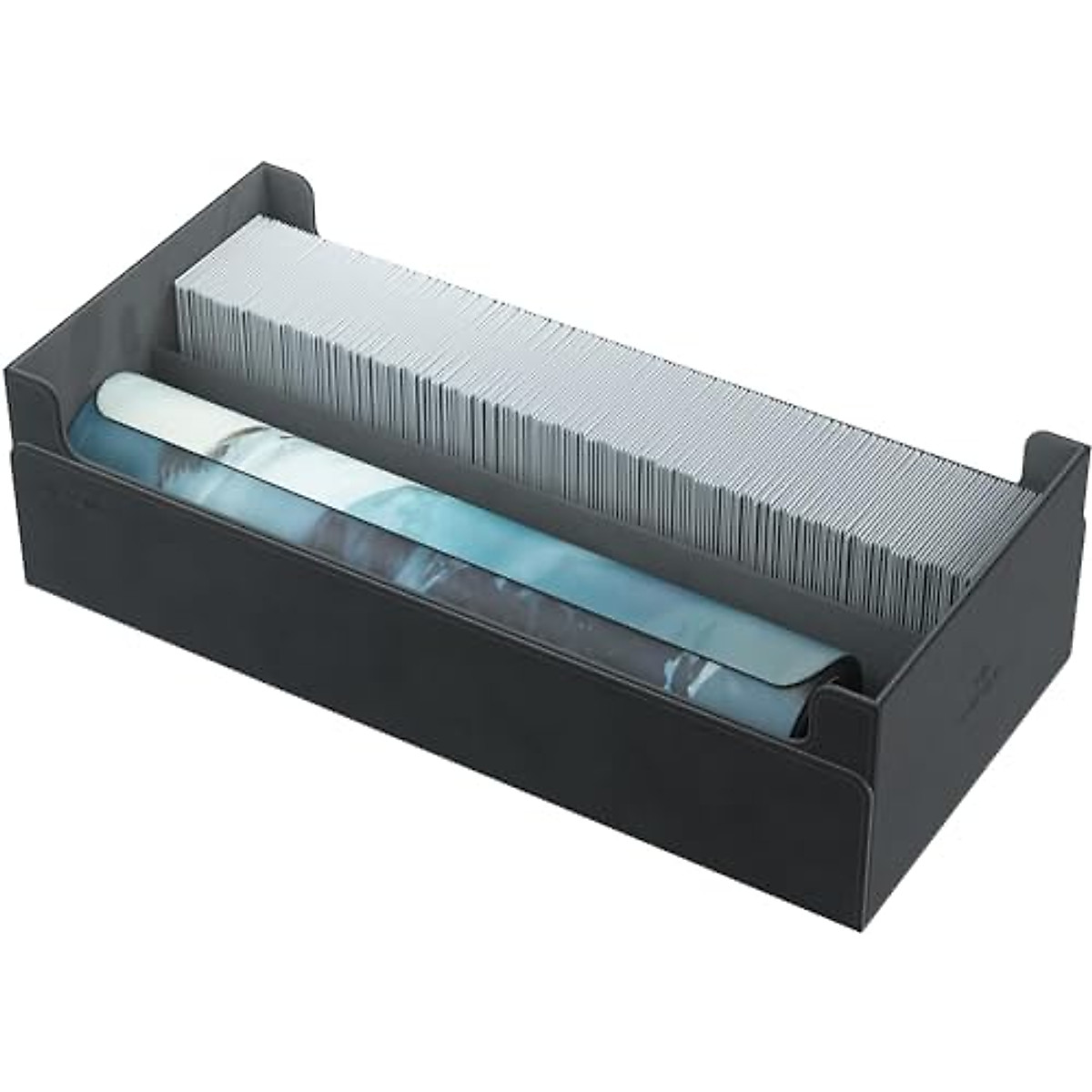 Dungeon 1100+ Convertible Deck and Game Accessories Box | Double-Sleeved Card Storage & Protector | Nexofyber Surface | Holds up to 1,000 Cards | Black Color | Made by Gamegenic