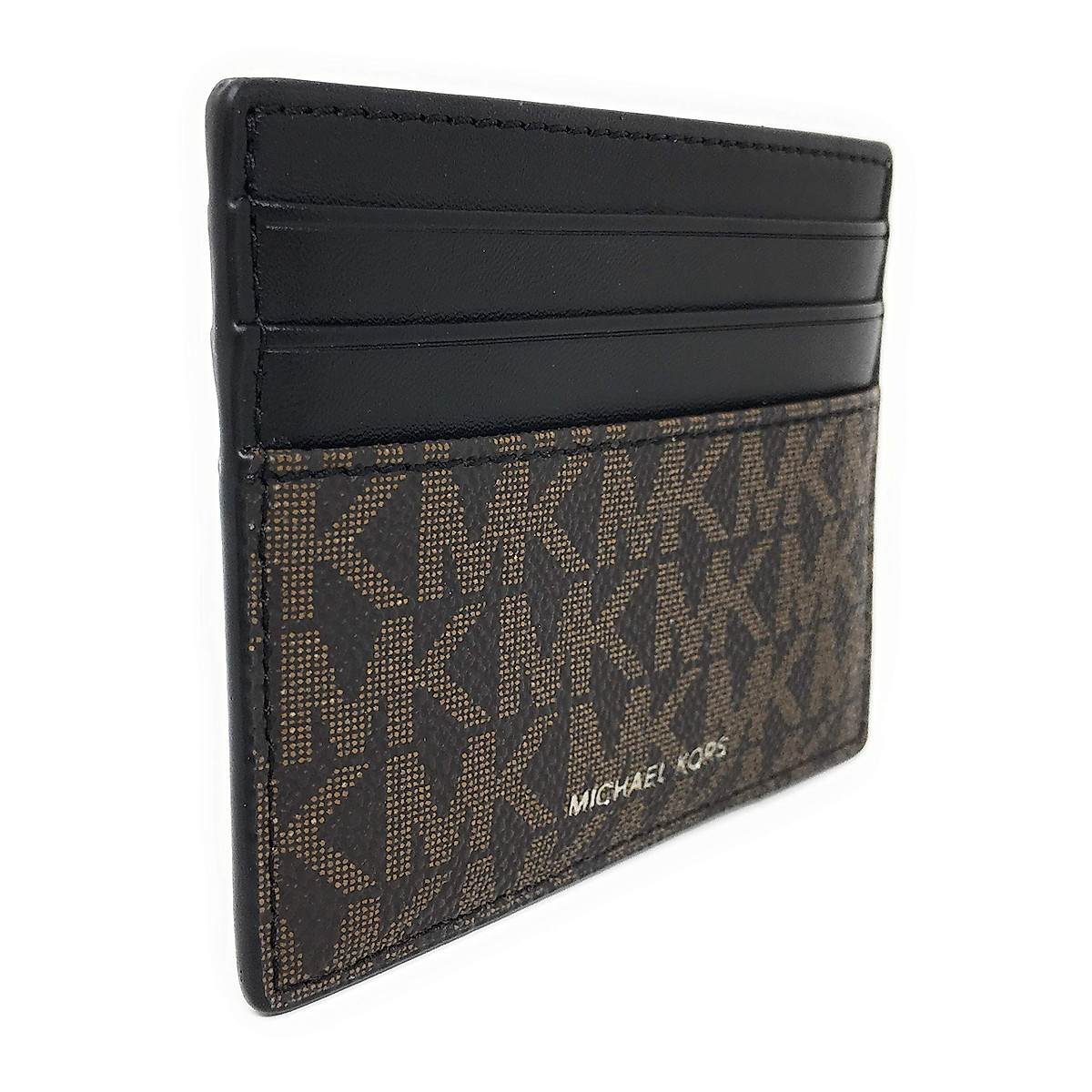 Michael Kors Men's Cooper Tall Card Case Wallet (Brown/Black)