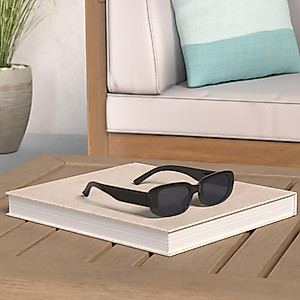 Tskestvy 2 Pack Square Rectangle Sunglasses for Women Men Y2K Retro Trendy Vintage Glasses 90S Cute Aesthetic (Black and White)