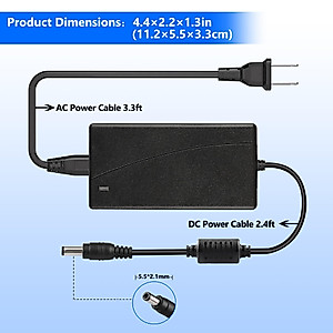 BXIZXD 42V Electric Scooter Battery Charger, Power Adapter for GOTRAX GXL V2, G2, G3, G4, Apex, Glider, XR Elite, XR Ultra Electric Bike with 36V Lithium Battery