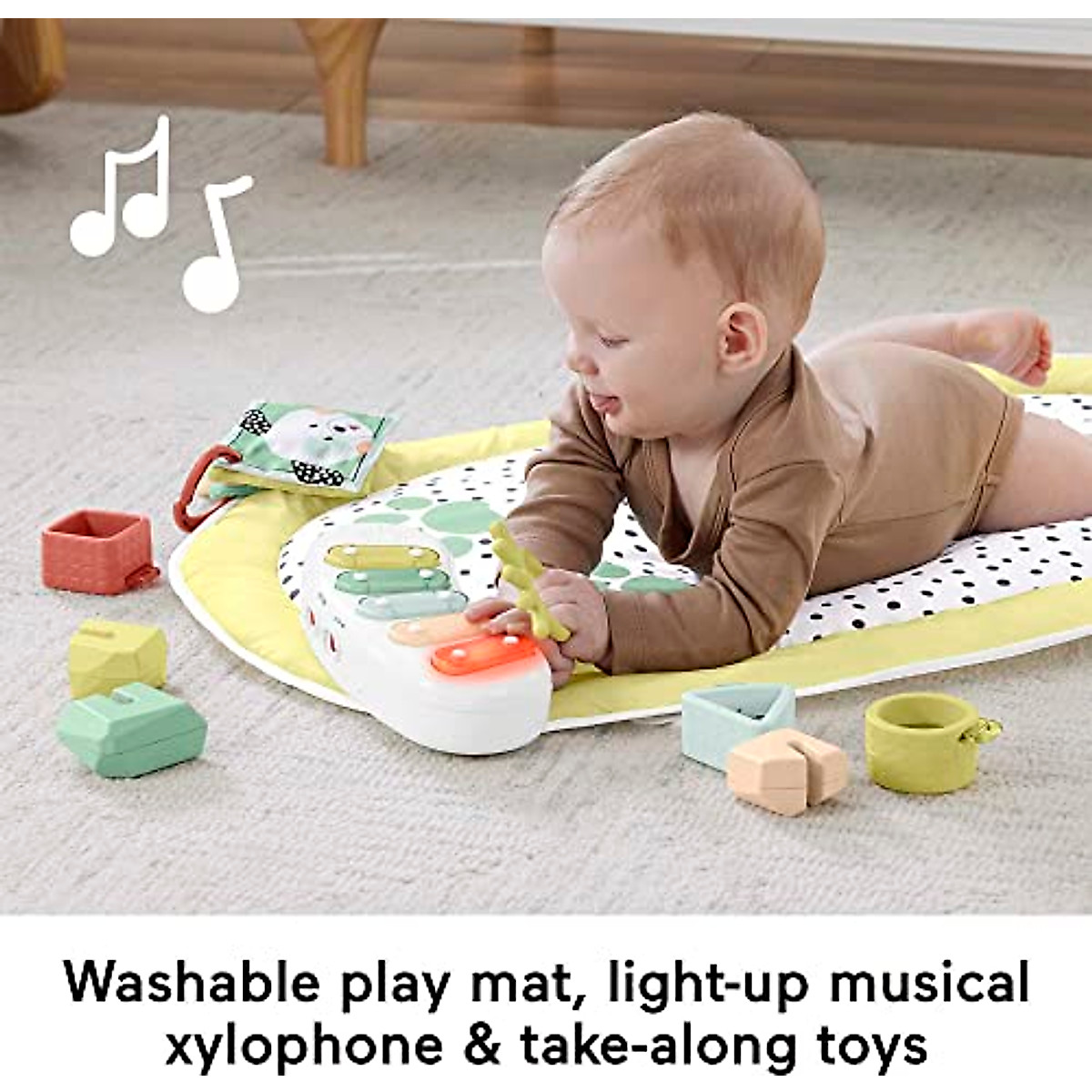 Fisher-Price Baby To Toddler Toy 3-In-1 Snugapuppy Activity Center and Play Table with Lights Sounds and Developmental Activities