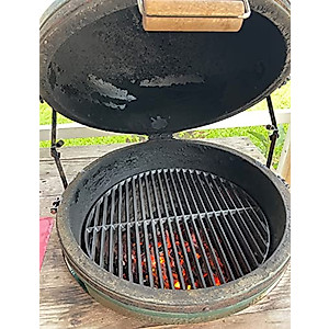 18 3/16" Grill Grate for Big Green Egg Grate, Large Egg, Vision Grill Parts B-11N1A1-Y2A, C4F1F1SB, VGKSS-CC2, 5-CR4C101 & Other 18" Kamado Grills, for Matte Cast Iron Big Green Egg Large Accessory