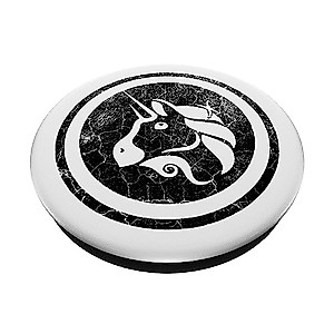 Uniswap UNI Crypto Coin Retro Black & White Classic PopSockets Standard PopGrip
