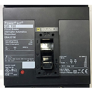 SQUARE D QBA32150 Molded Case Circuit Breaker 240V 150A