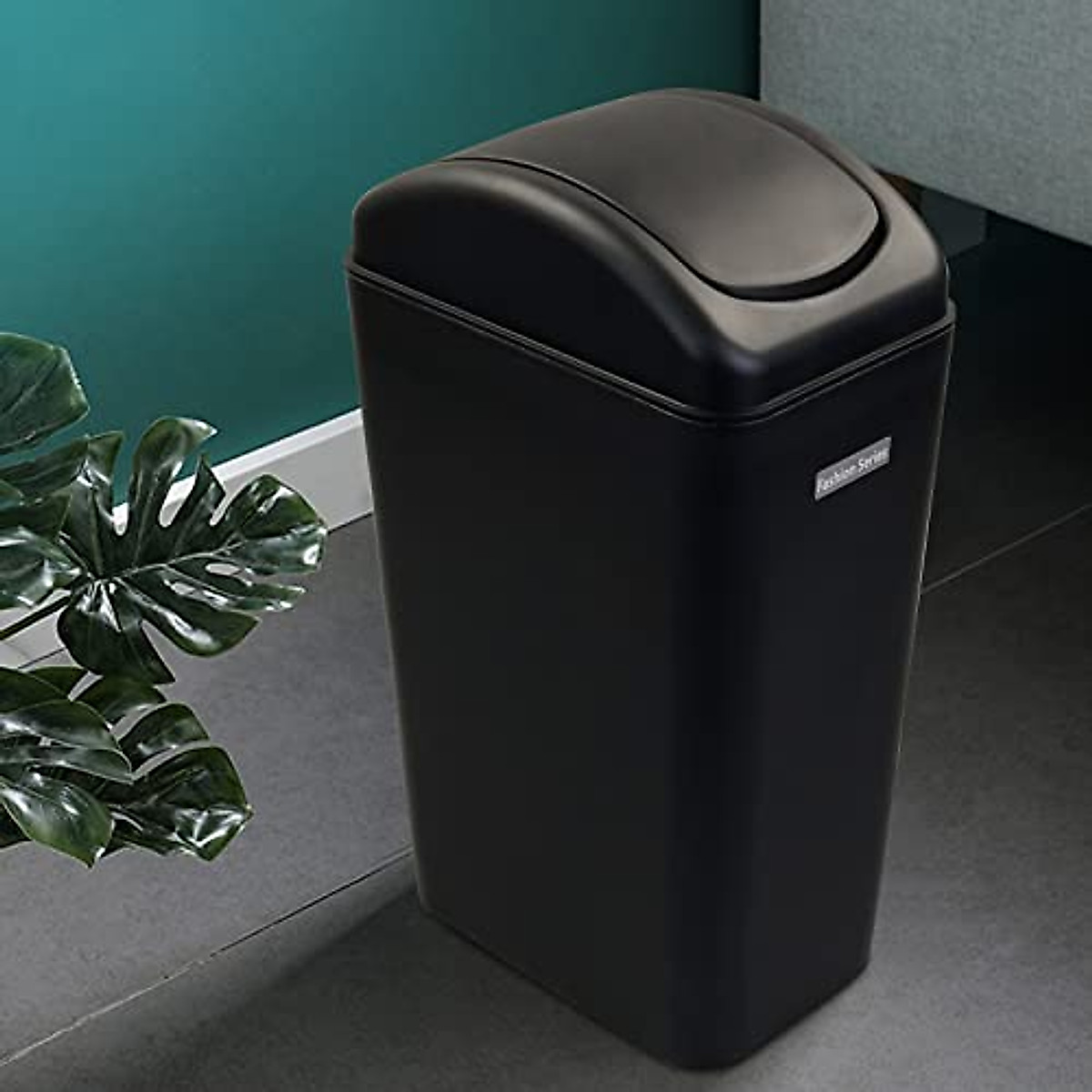 Doryh 12 L Plastic Trash Can, Kitchen Garbage Can with Swing Lid, 2 Packs