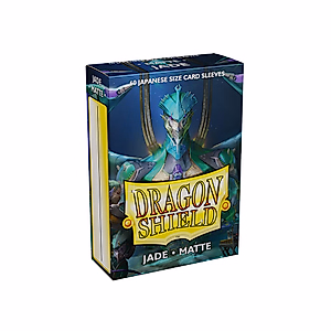 Dragon Shield Japanese Size Sleeves – Matte Jade 60CT - Card Sleeves Smooth & Tough - Compatible with Pokemon, Yugioh, & More – TCG, OCG