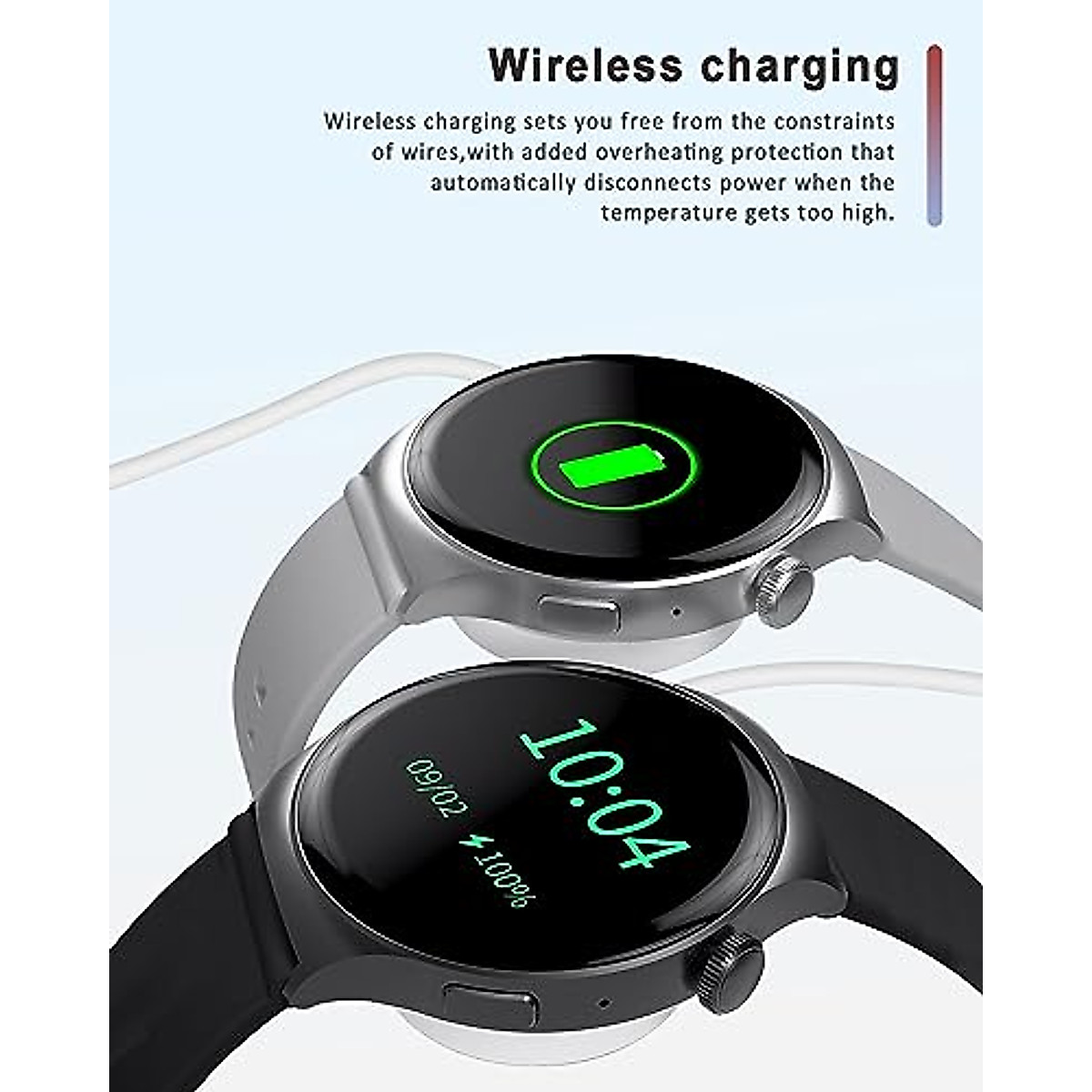 FILIEKEU Smart Watch for Men Women 1.5 Inch Screen Blood Pressure Oxygen Sleep Monitor Bluetooth Call Smart Watches IP68 Waterproof Fitness Tracker Smartwatch for Android iPhone Gold