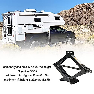 2 Ton Car Scissor Jack, Heavy Duty Car Tire Lifting Jack Kit with Saving Effort Ratchet Handle for Auto, SUV, MPV, Black, 4409 lbs Max Capacity