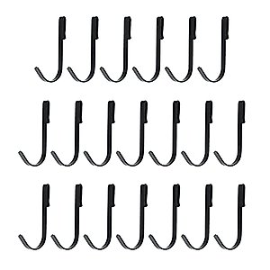 HNGSON Black S-Shaped Hanger Hooks Stainless Steel Clip-on Hook Hanging Hooks Pack of 20