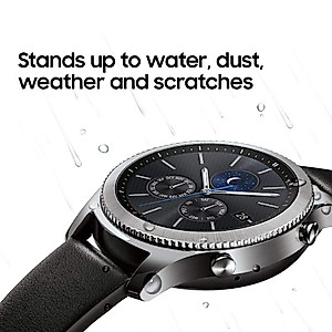 Samsung Gear S3 Classic Smartwatch 4GB SM-R770 with Leather Band (Silver) Tizen OS - International Version with No Warranty (Renewed)