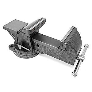 WEN Bench Vise, 5-Inch, Cast Iron with Swivel Base