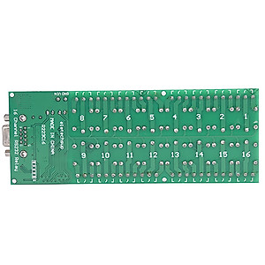 Jeanoko RS232 DB9 Female Interface 16-Channel Relay Board Serial Port Smart Module 8 Working Modes Relay Module for Automation Control