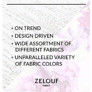 Zelouf Fabrics Laguna Scuba Knit, Black - 57/58" - Fabric by The Yard - Solid, Printed, and Novelty Fabrics Ideal for Sewing Garments, Wedding Dresses, Costumes, Tablecloths, Crafts, and DIY…