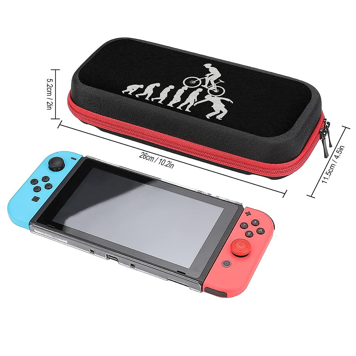 Evolution MTB Mountain Biking Bike Storage Case for Switch Game Console and Accessories, Traveling Carrying Case Bag Game Bag