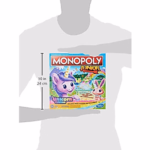 Hasbro Gaming Monopoly Junior: Unicorn Edition Board Game for 2-4 Players, Magical-Themed Indoor Game for Kids Ages 5 and Up (Amazon Exclusive)