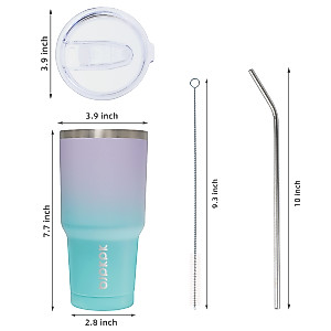 BJPKPK 30oz Tumbler Stainless Steel Double Wall Vacuum Insulated Mug with Straw and Lid for Women and Men,Oasis