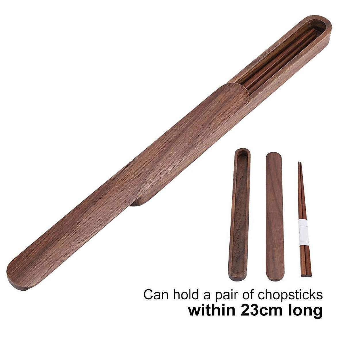 Wooden Chopsticks Set, Wooden Reusable Chopsticks Set with Chopsticks Case Easy to Carry Eco-friendly