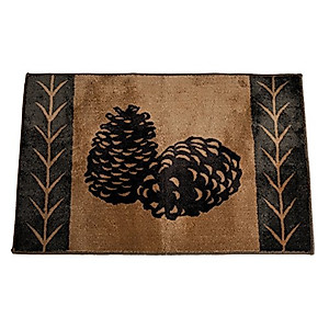 HiEnd Accents Pine Cone Kitchen and Bath Lodge Rug, 24 by 36-Inch