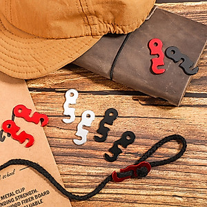 30 Pieces Aluminum Alloy Guyline Cord Adjusters Rope Adjusters Tent Tensioners Tent Wind Rope Buckles Camping Accessories for Tent Camping Hiking Backpacking Outdoor Activity (Red, Black, Silver)