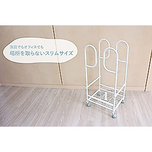 Azwil DBS01 Cardboard Stocker, White, Casters