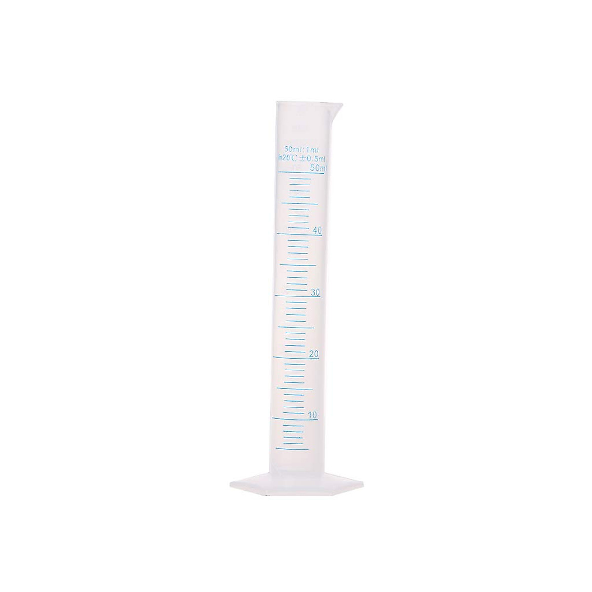 XISAOK 50mL Measuring Cylinder Laboratory Test Graduated Liquid Trial Tube Jar Tool New